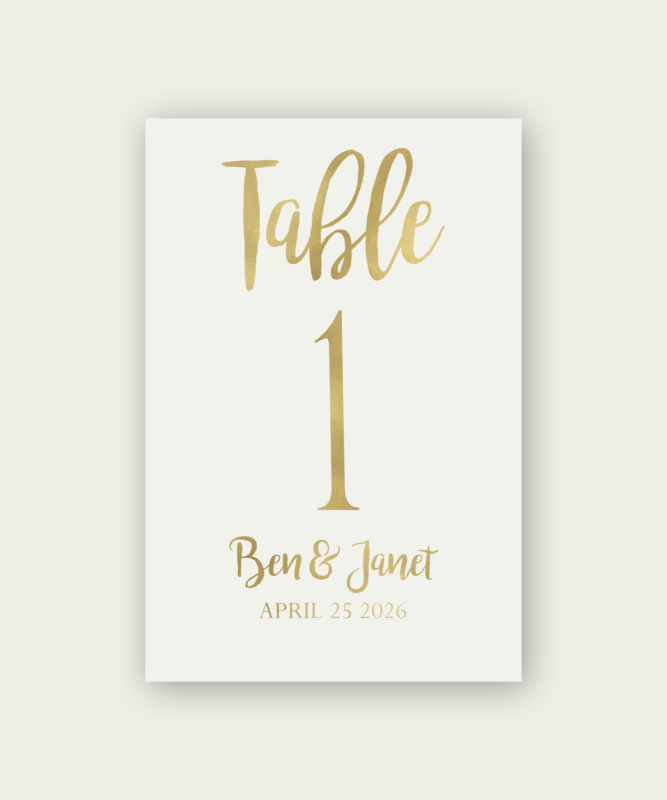 Playful Personalized Table Numbers - White Fox Paper Co