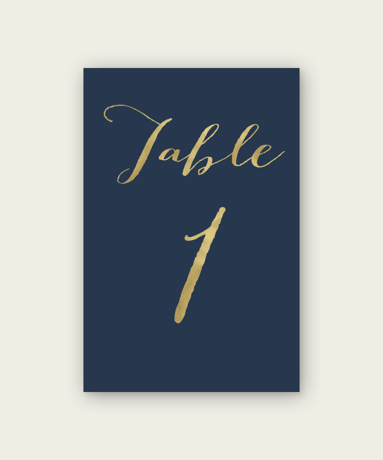 Chic Navy and Gold Table Numbers for Your Event