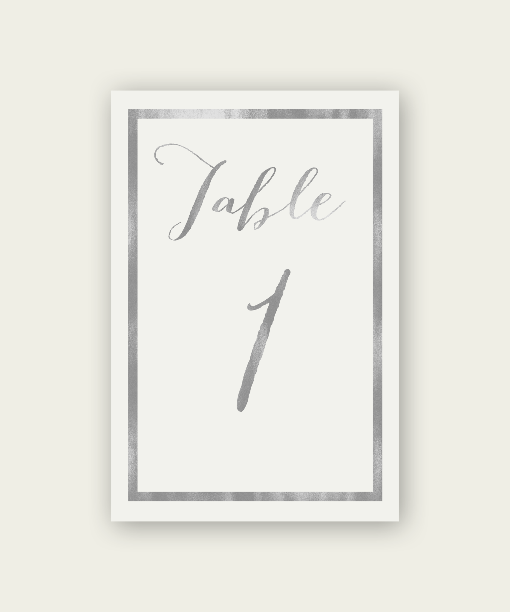 Traditional Table Numbers - White Fox Paper Co