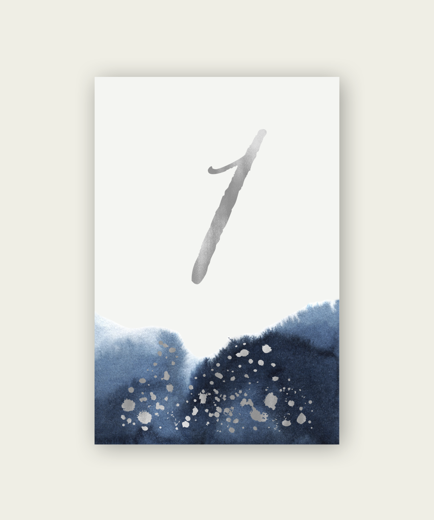 Stunning Navy Table Numbers - Stardust Design by White Fox Paper Co